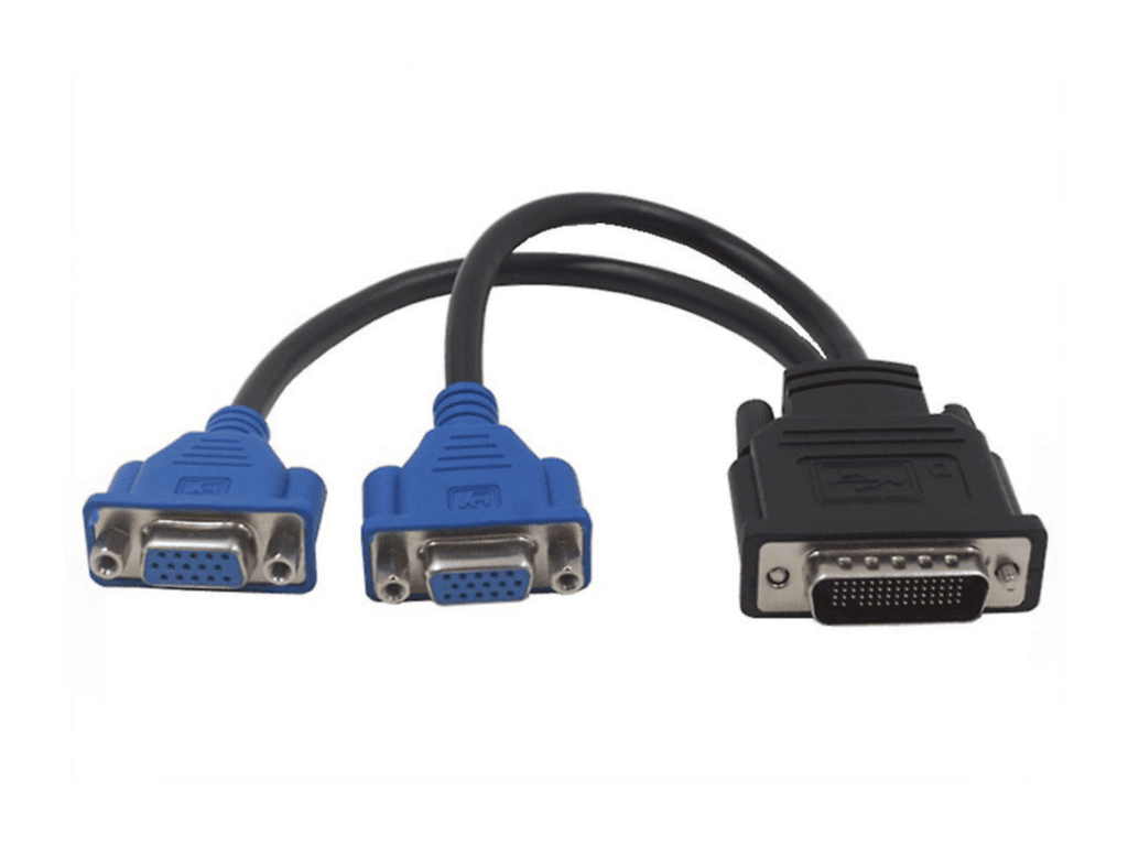 DMS-59 to DUAL (2x) VGA Port Cable, Required for DMS59 Graphics Cards ...