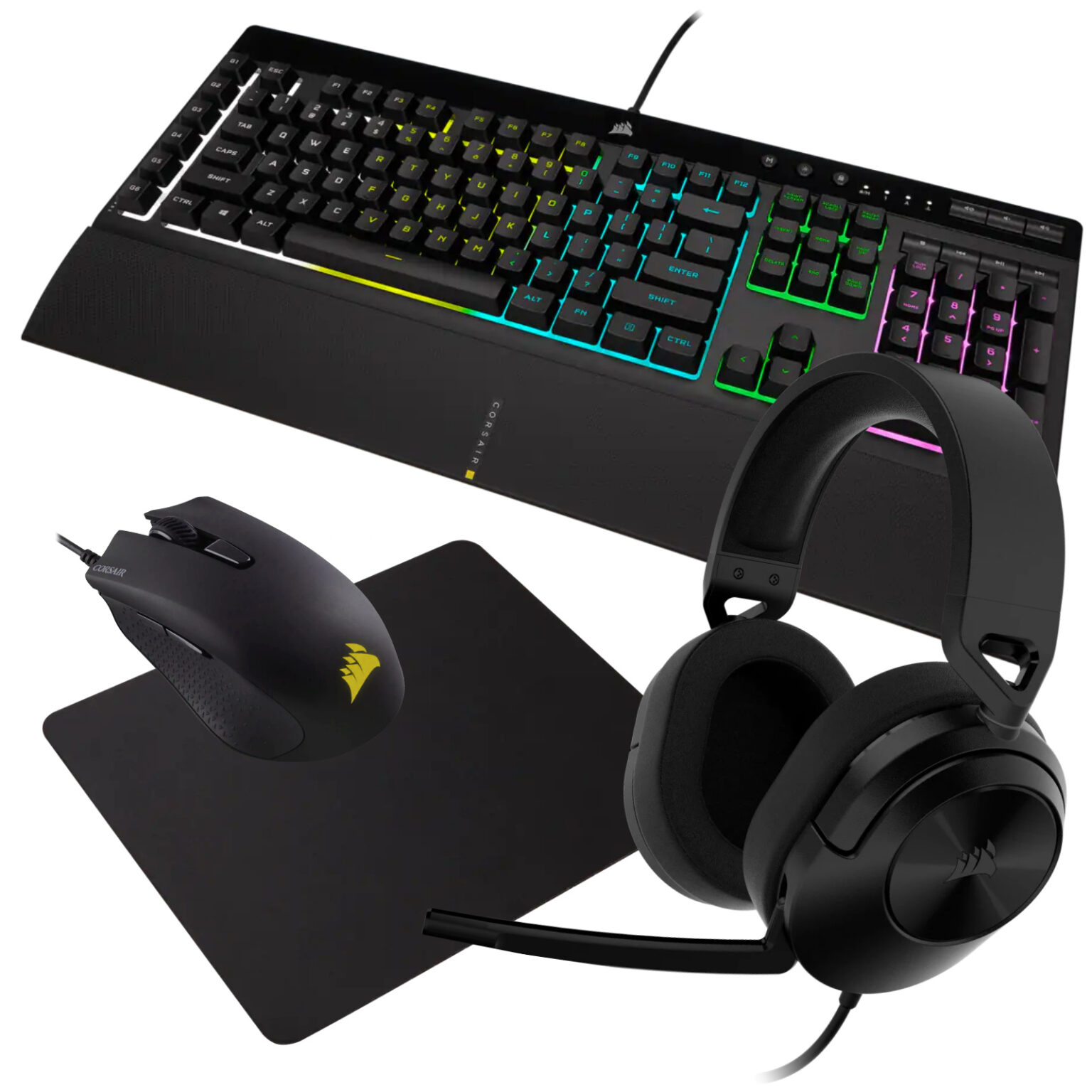 Wired 4-in-1 Gaming Bundle - Corsair Keyboard, Mouse, Headset ...